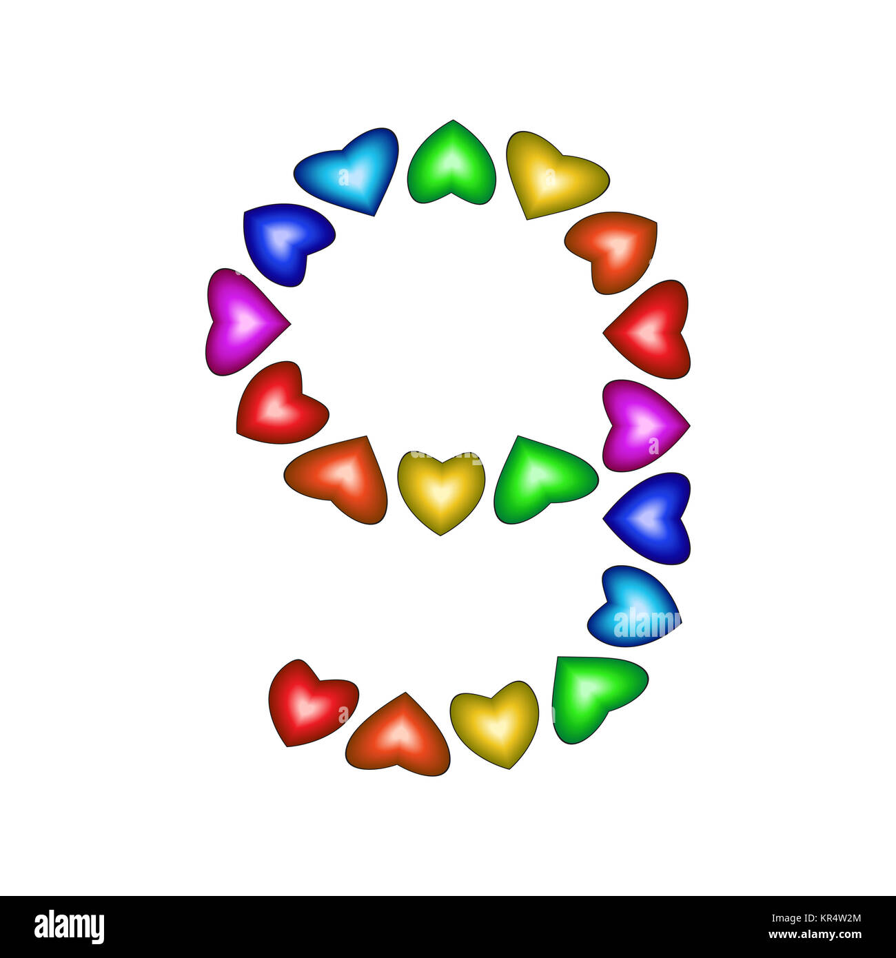 Nine hearts Cut Out Stock Images & Pictures - Alamy