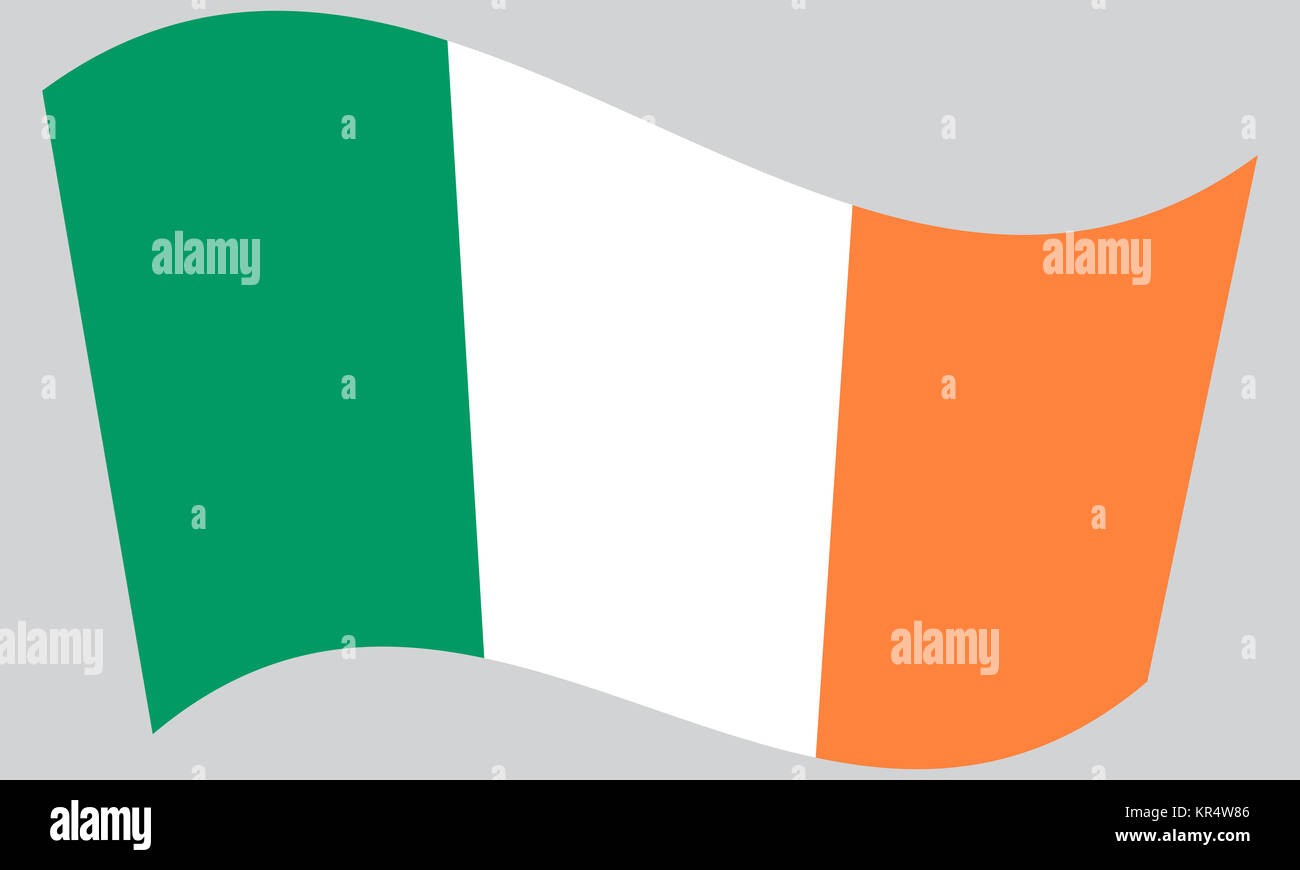 Flag of Ireland waving Stock Photo - Alamy