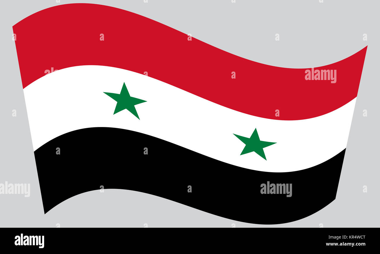 Flag of Syria waving Stock Photo - Alamy