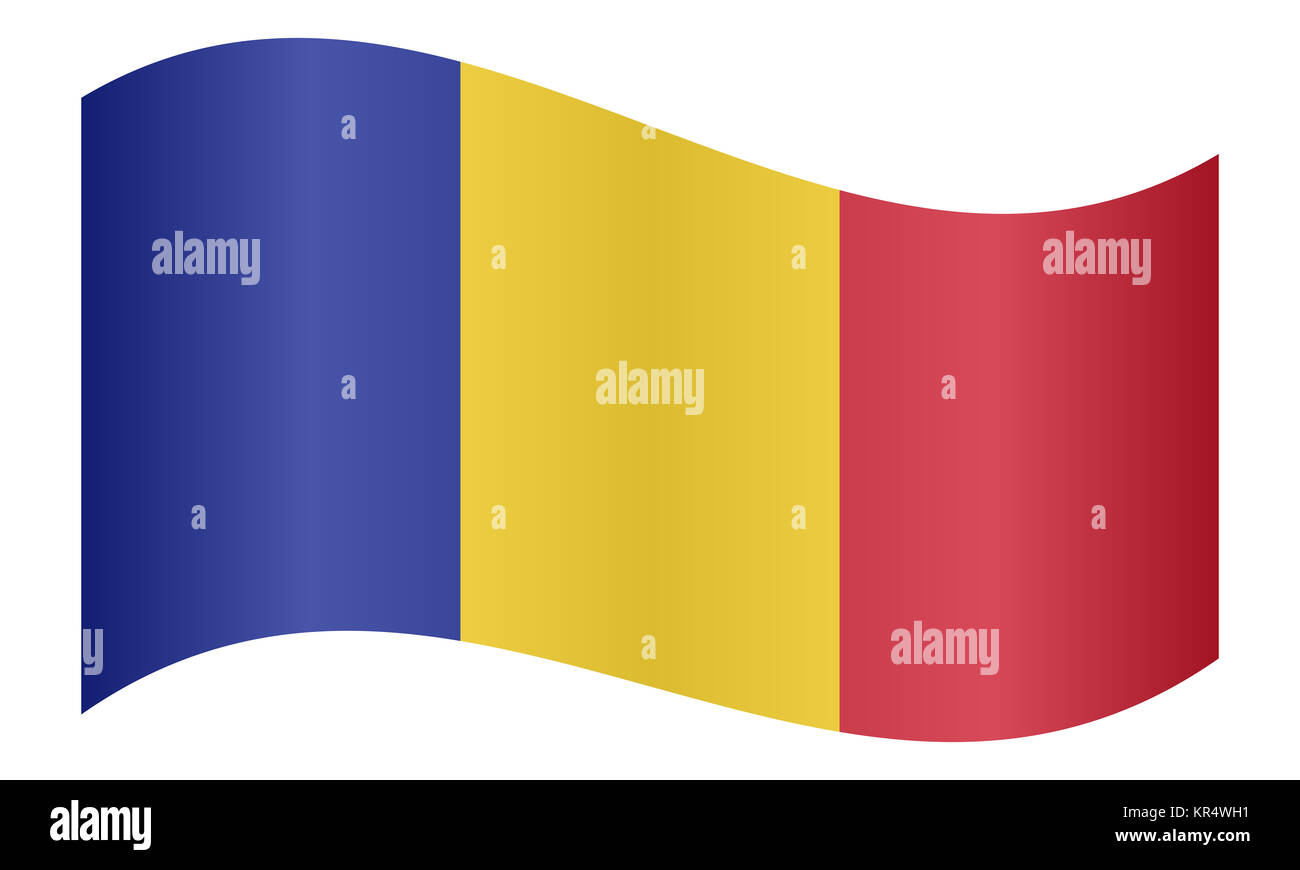 Flag of Chad waving Stock Photo - Alamy