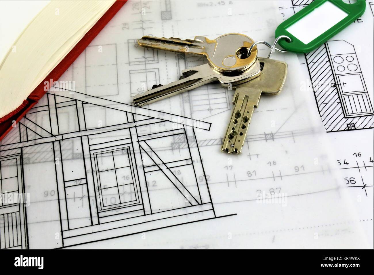 An concept Image of a house plan and with key Stock Photo - Alamy