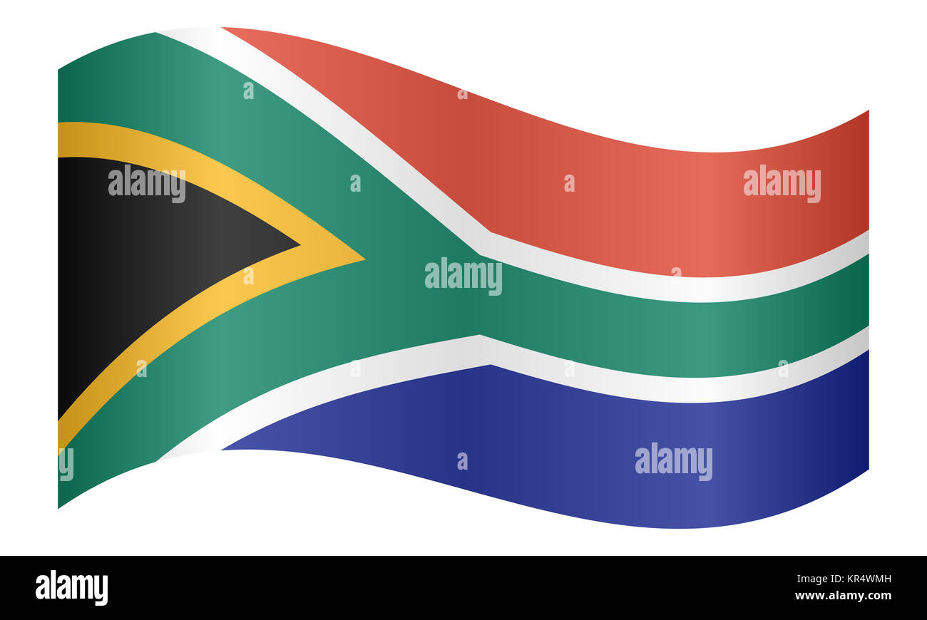 Flag of South Africa waving Stock Photo - Alamy