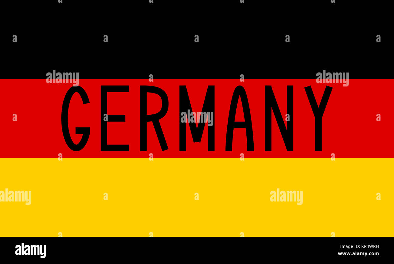 German flag and word Germany Stock Photo - Alamy