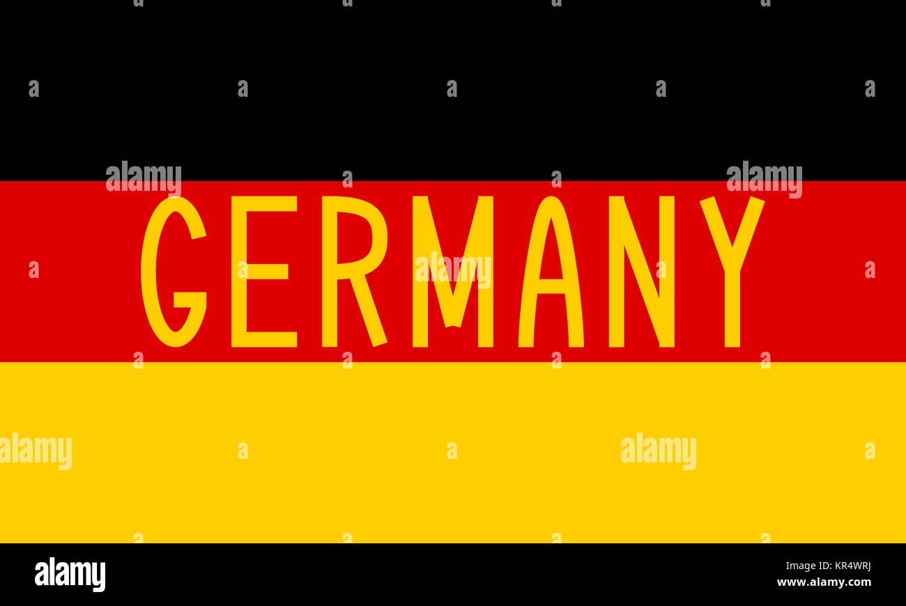 German flag and word Germany Stock Photo - Alamy