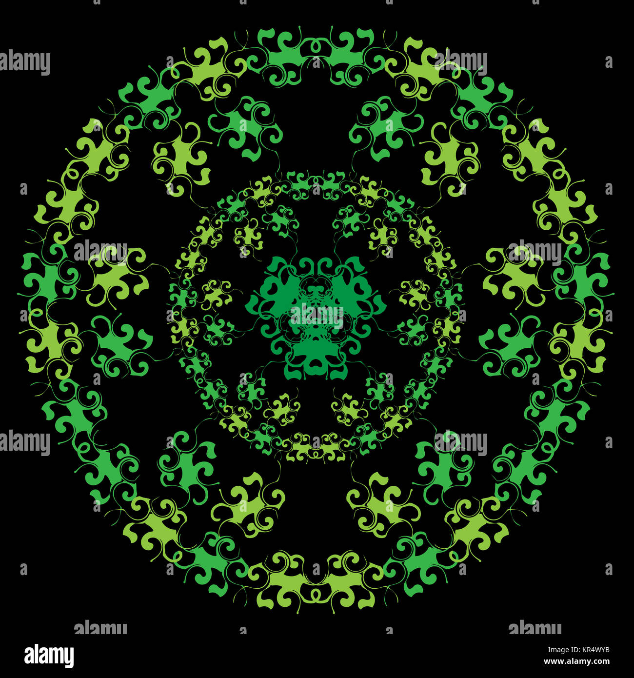 Floral green pattern Stock Photo - Alamy