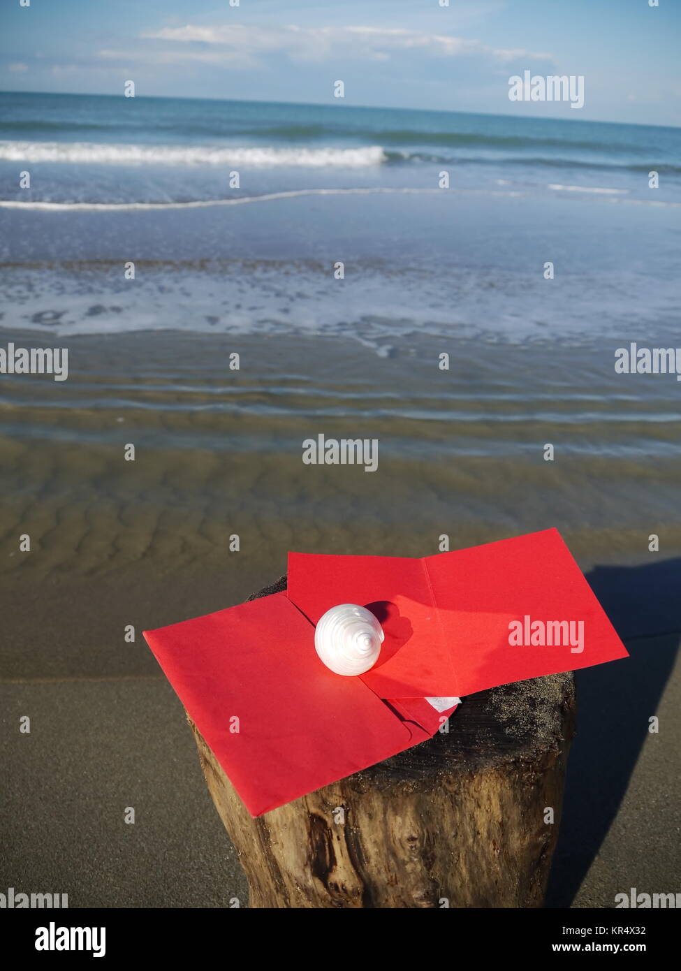 letter beach envelope Stock Photo - Alamy