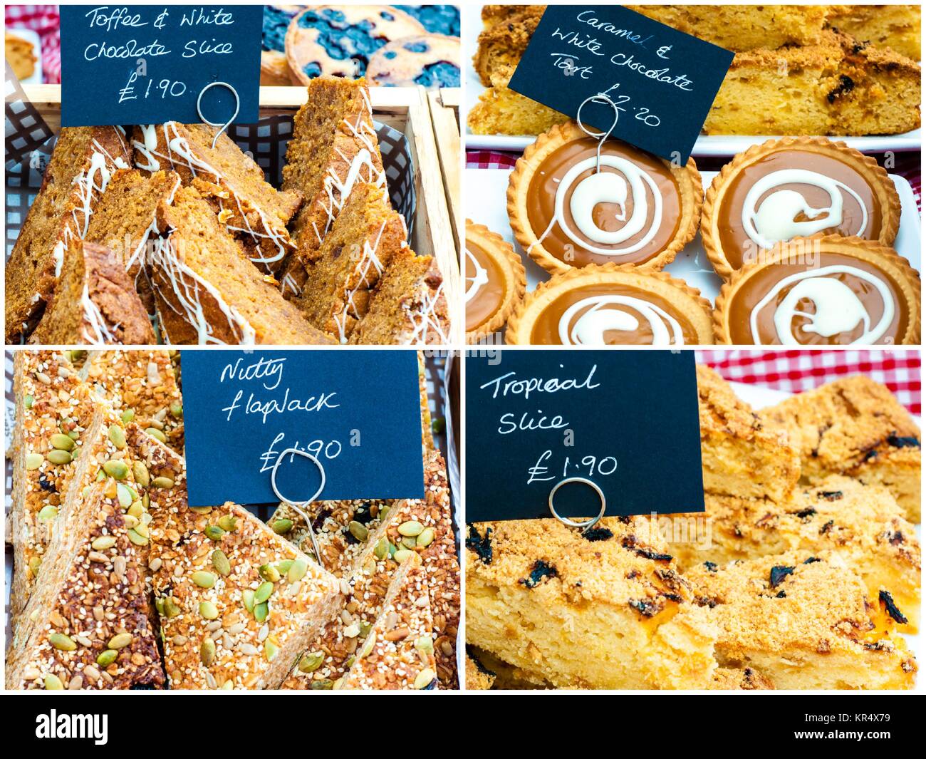 Photo collage of traditional British cakes Stock Photo - Alamy