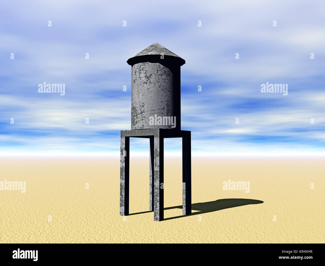 water tank on field Stock Photo - Alamy