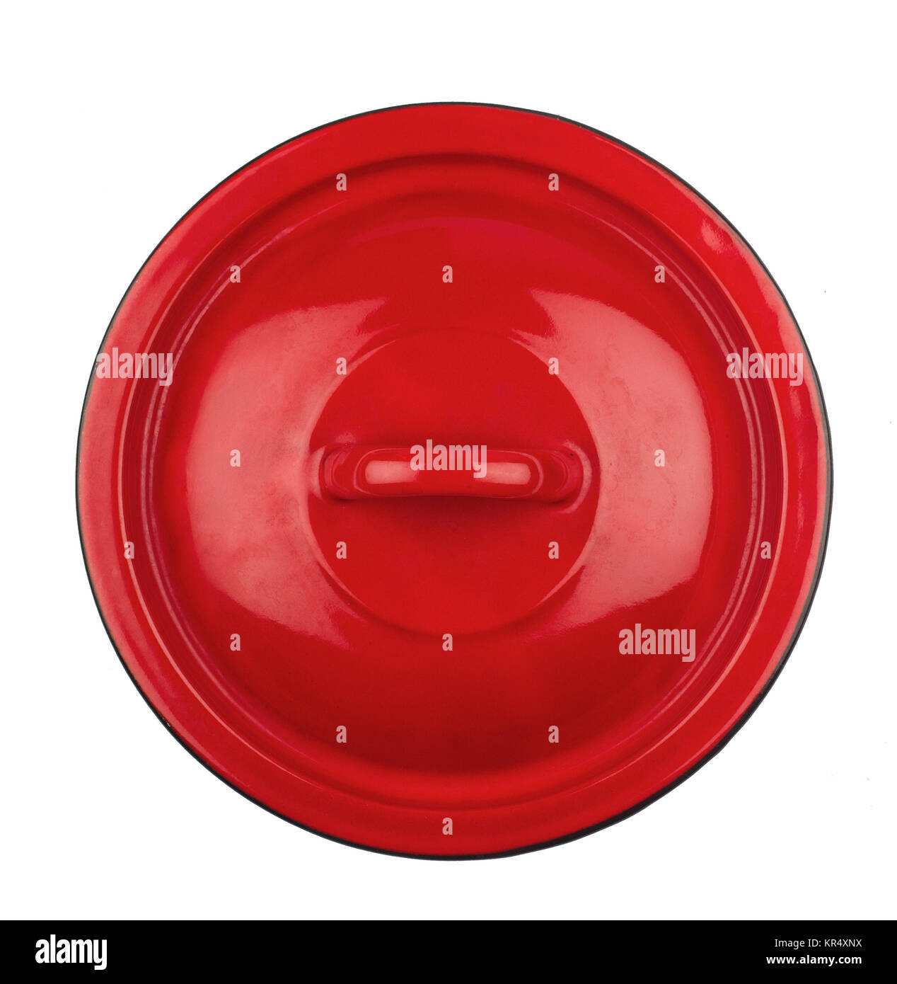 red metal pot cover Stock Photo - Alamy