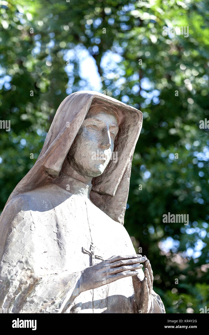 statue of Saint Faustina on Altar Three Millennia, Church on Skalka, Krakow, Poland Stock Photo ...