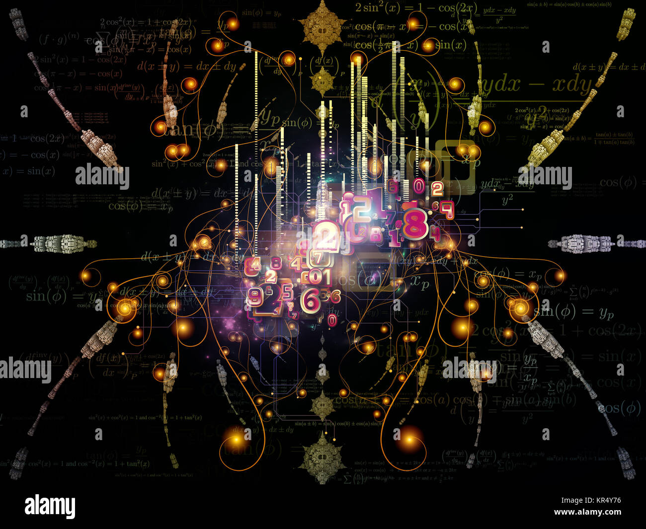 Lights of Math Design Stock Photo - Alamy