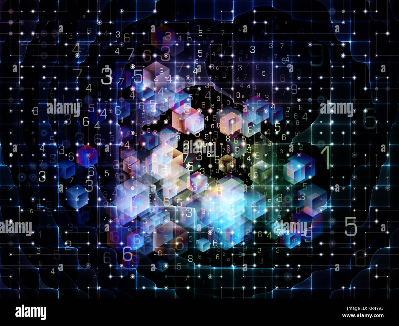 Computing Digital Grid Stock Photo - Alamy