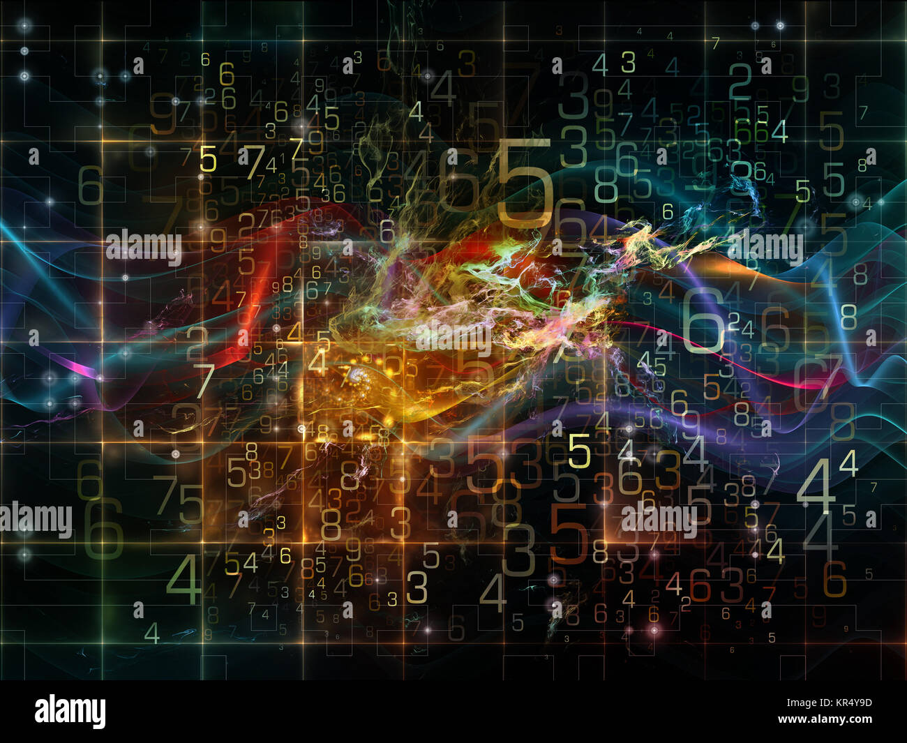 Numeric Digital Grid Stock Photo - Alamy