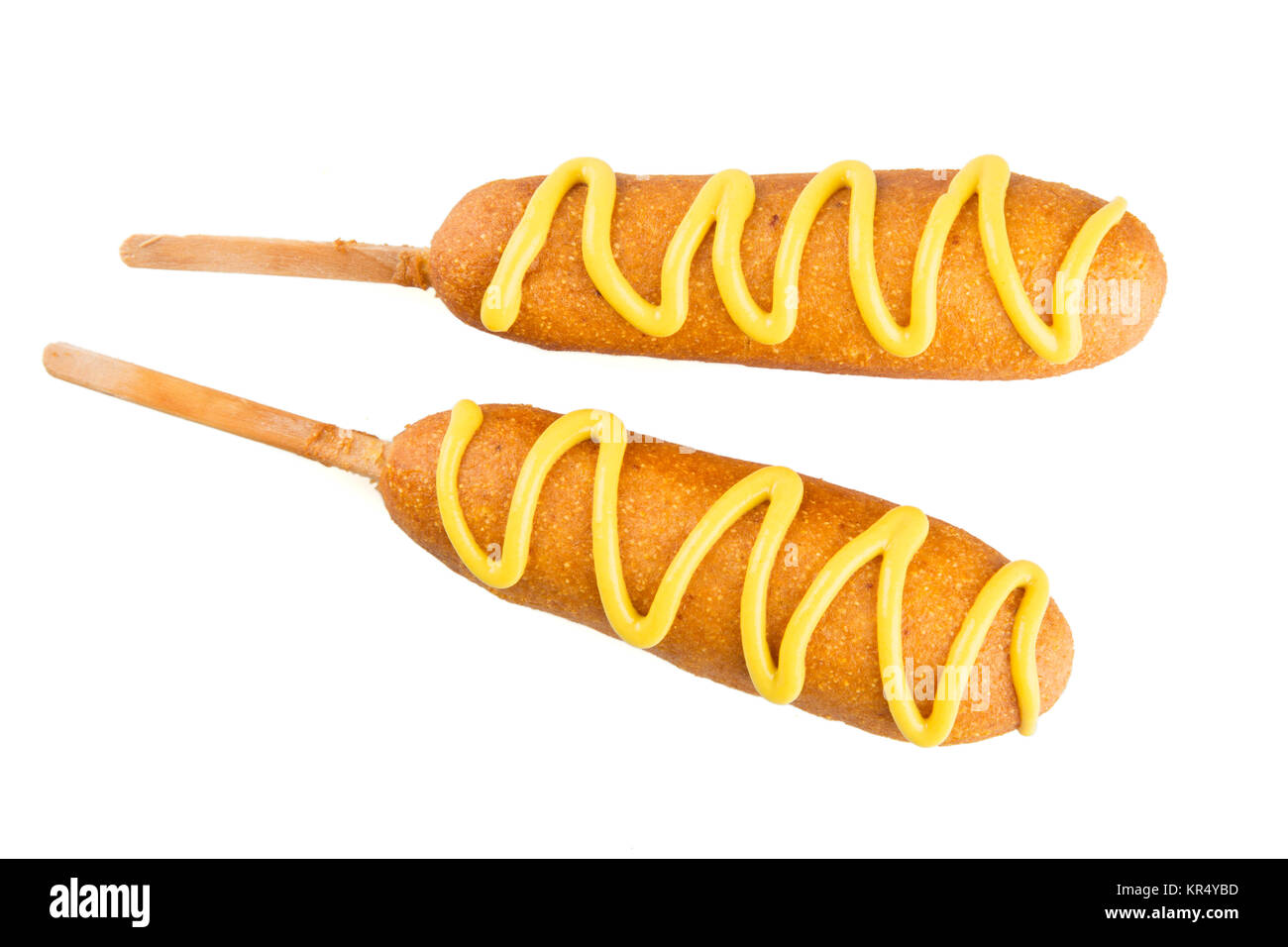 Corn Dogs with Mustard Stock Photo - Alamy