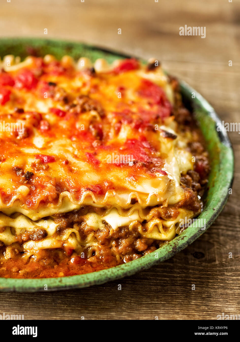 rustic italian cheesy lasagna pasta Stock Photo - Alamy