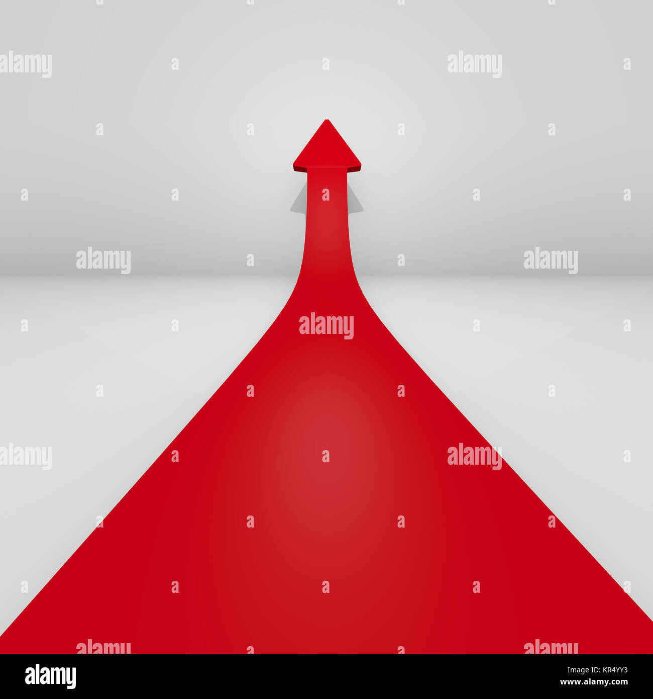 Raising red arrow, upswing concept Stock Photo - Alamy