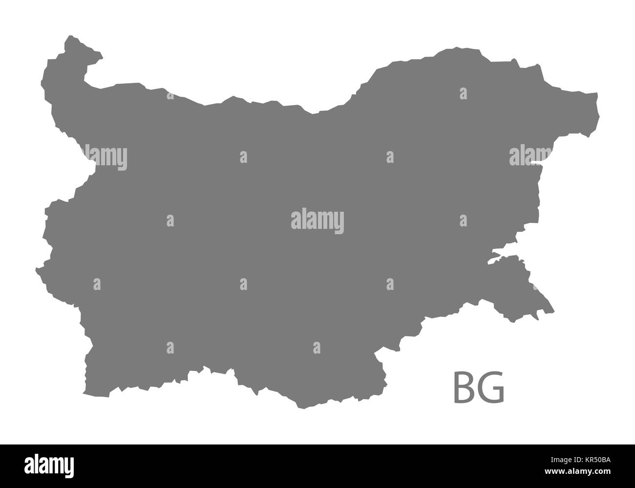 Bulgaria Map grey Stock Photo - Alamy