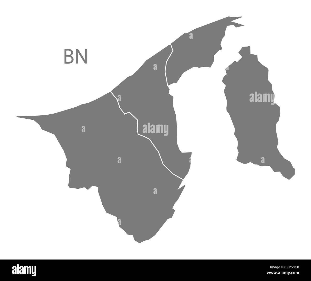 Brunei map simple border hi-res stock photography and images - Alamy