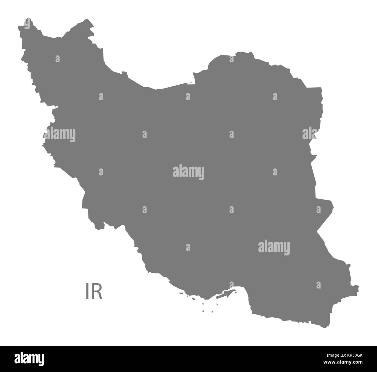 Flat design iran map Cut Out Stock Images & Pictures - Alamy