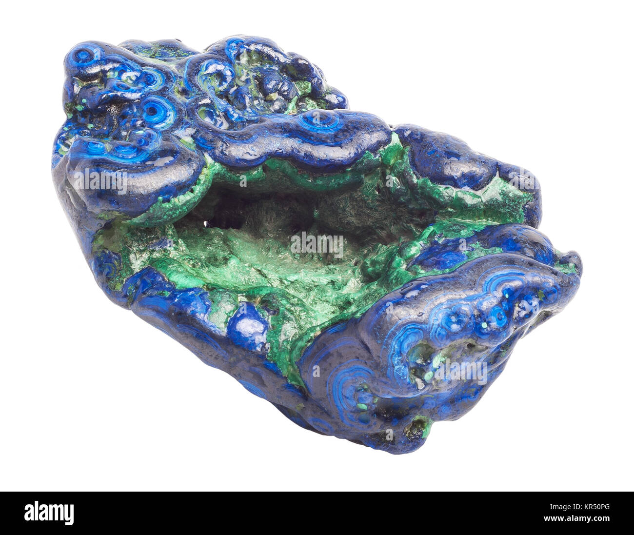 Blue Azurite gemstone isolated on the white background Stock Photo - Alamy