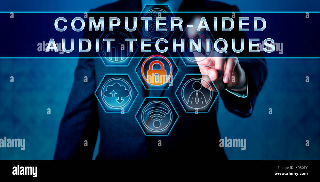 Auditor Pushing COMPUTER-AIDED AUDIT TECHNIQUES Stock Photo - Alamy