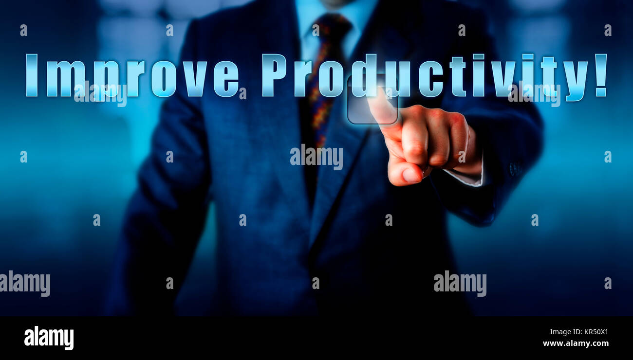 Industrial Manager Pushing Improve Productivity! Stock Photo - Alamy
