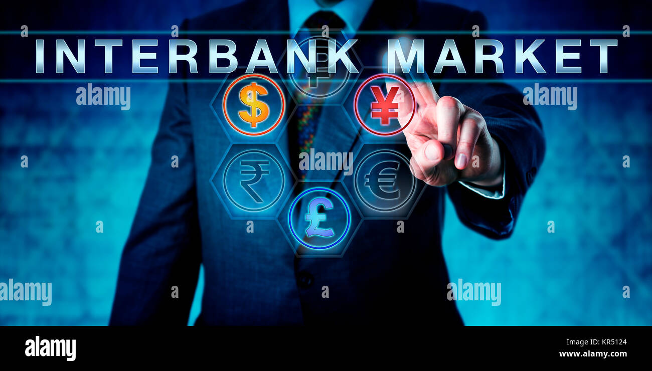 Investor Pressing INTERBANK MARKET Stock Photo - Alamy