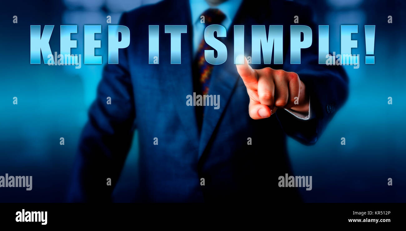 Slogan keep it simple hi-res stock photography and images - Alamy