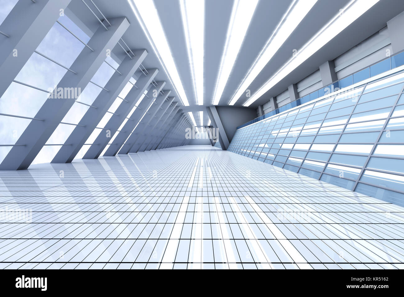 3D rendered Illustration. Airport architecture visualization Stock ...