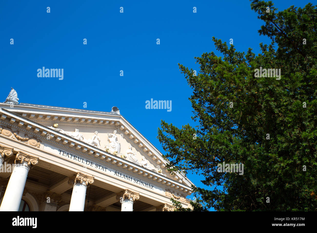 The historic building of the national Theater in Oradea, Romania Stock ...