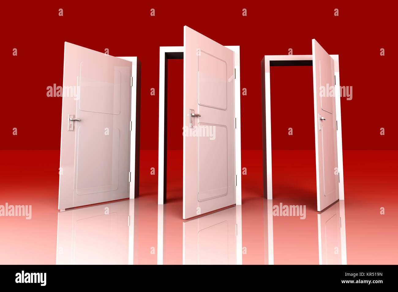All Doors are opened for you... 3D rendered Illustration Stock Photo ...