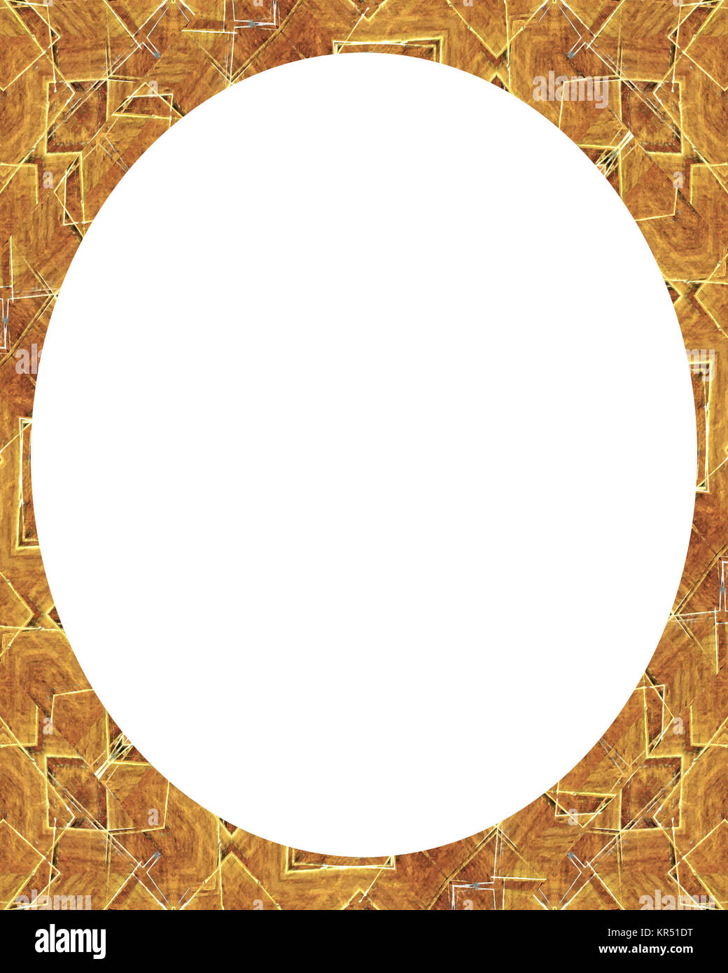 Circle White Frame Background with Decorated Borders Stock Photo - Alamy