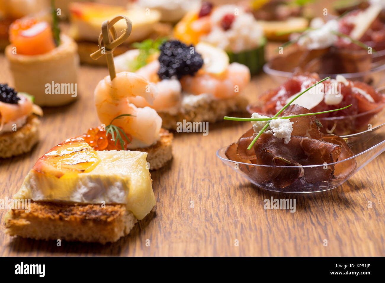 Exquisite selection of luxury appetizer Stock Photo - Alamy