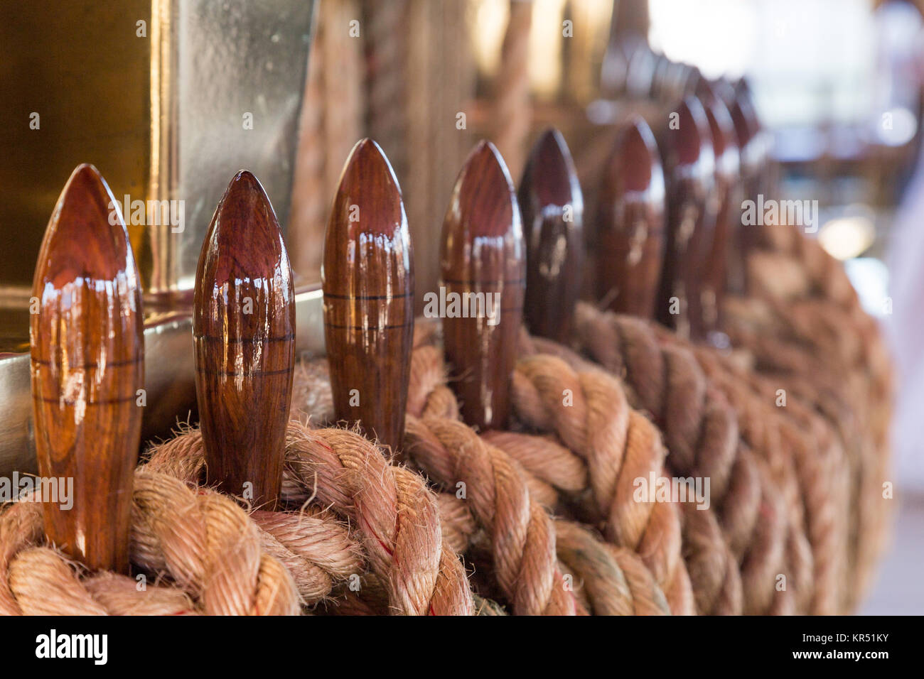 details equipment of ship on deck Stock Photo - Alamy