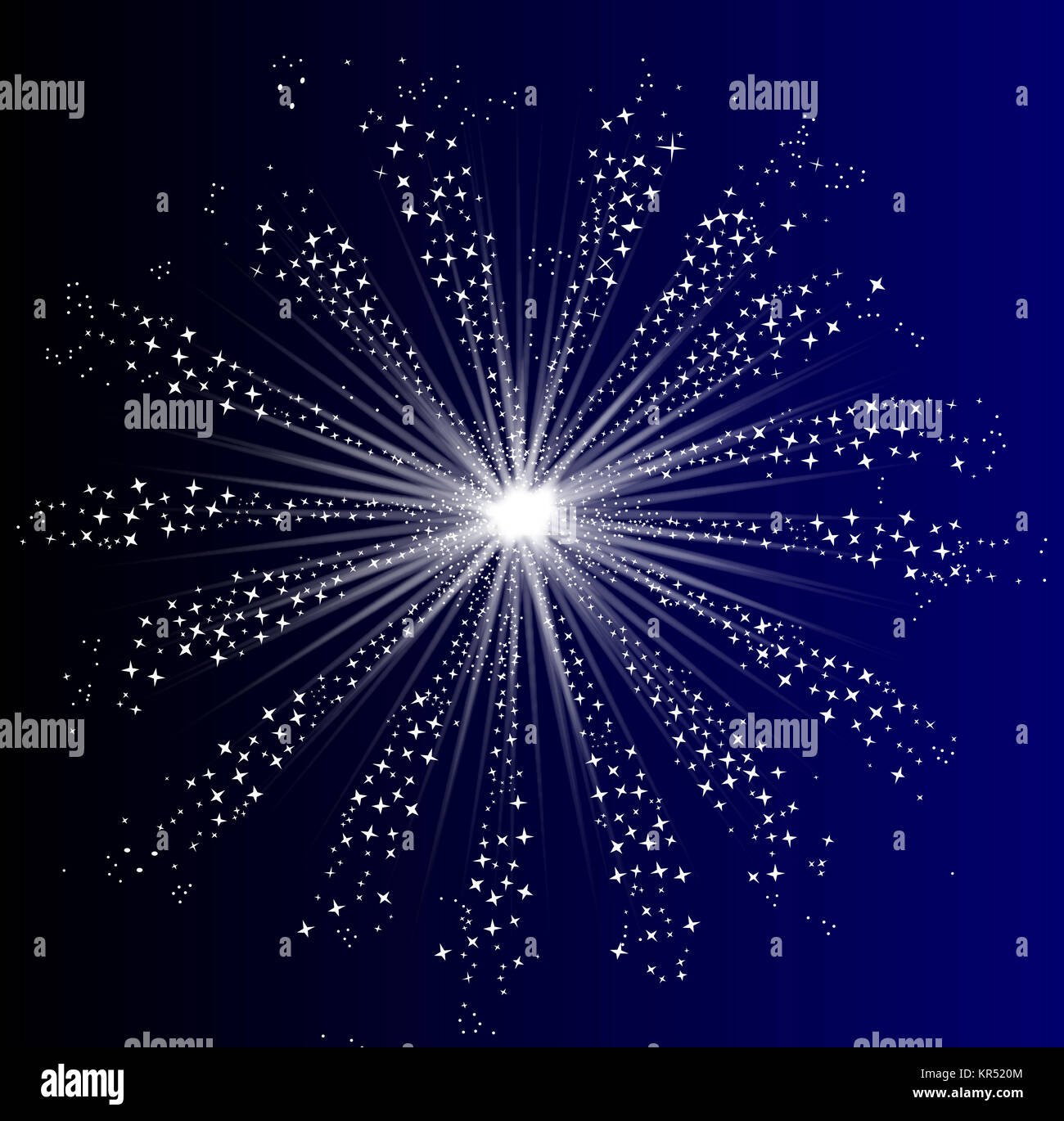 Exploding Sky Rocket Stock Photo - Alamy