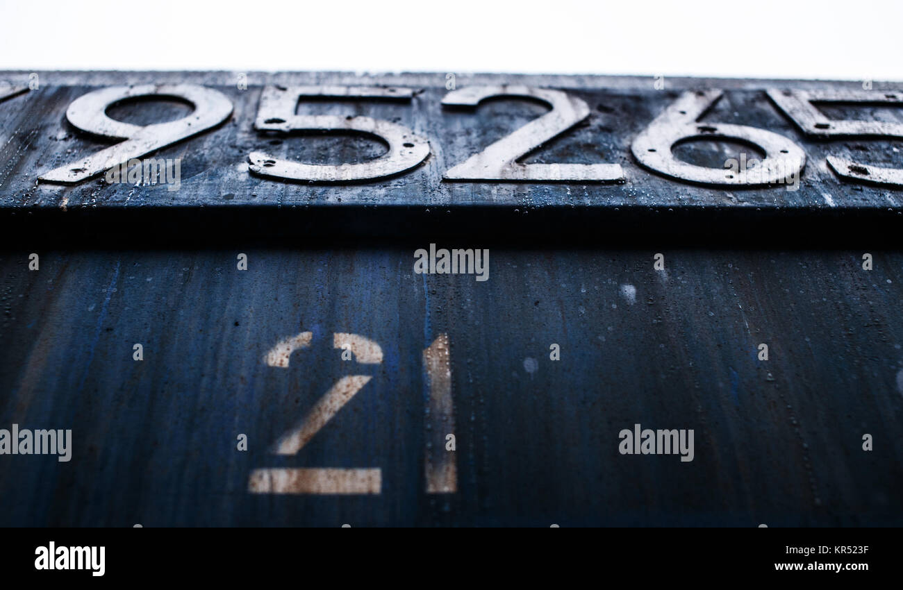 Digits on dark blue background Stock Photo - Alamy