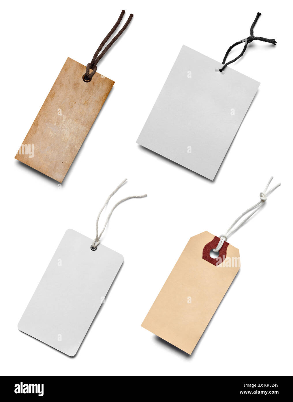 collection of various price label notes on white background. each one ...