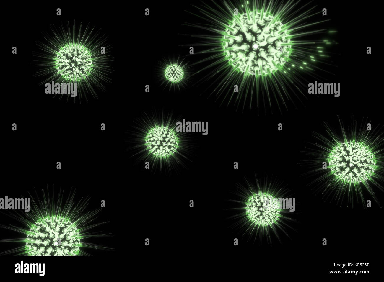Abstract 3d microorganism cells. 3D Rendering Stock Photo - Alamy