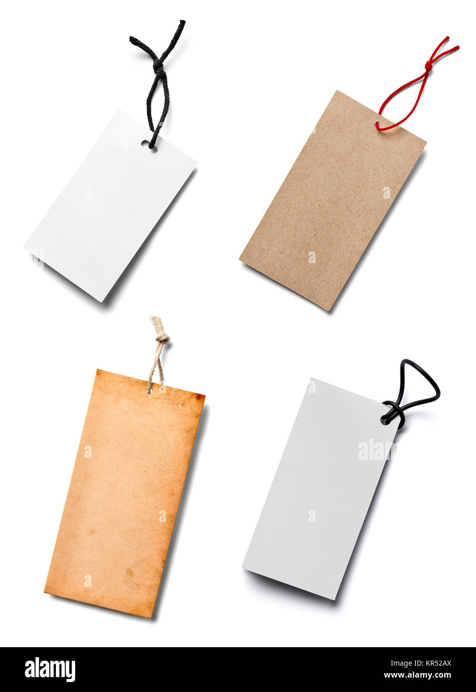 collection of various price label notes on white background. each one ...