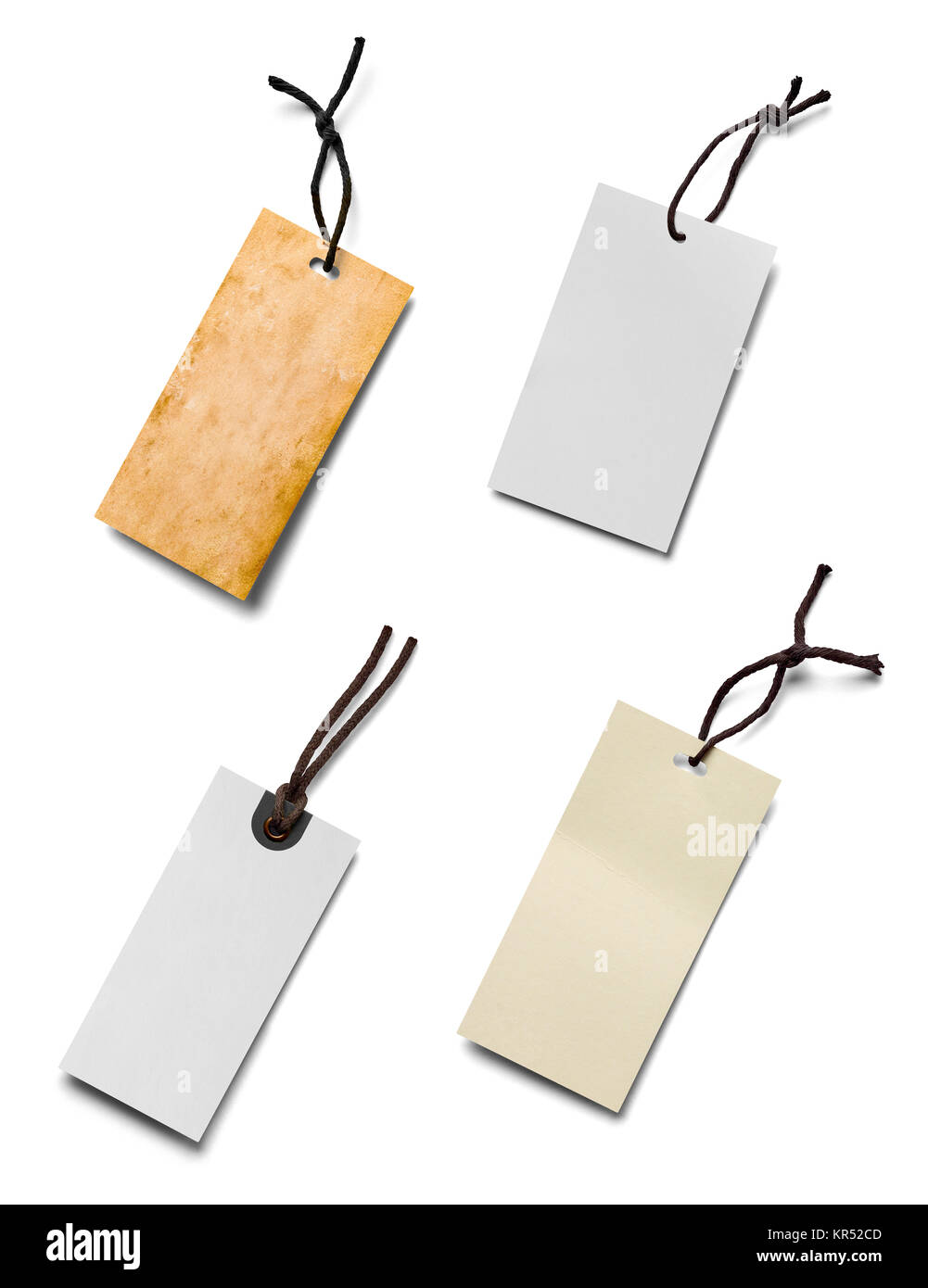 collection of various price label notes on white background. each one ...