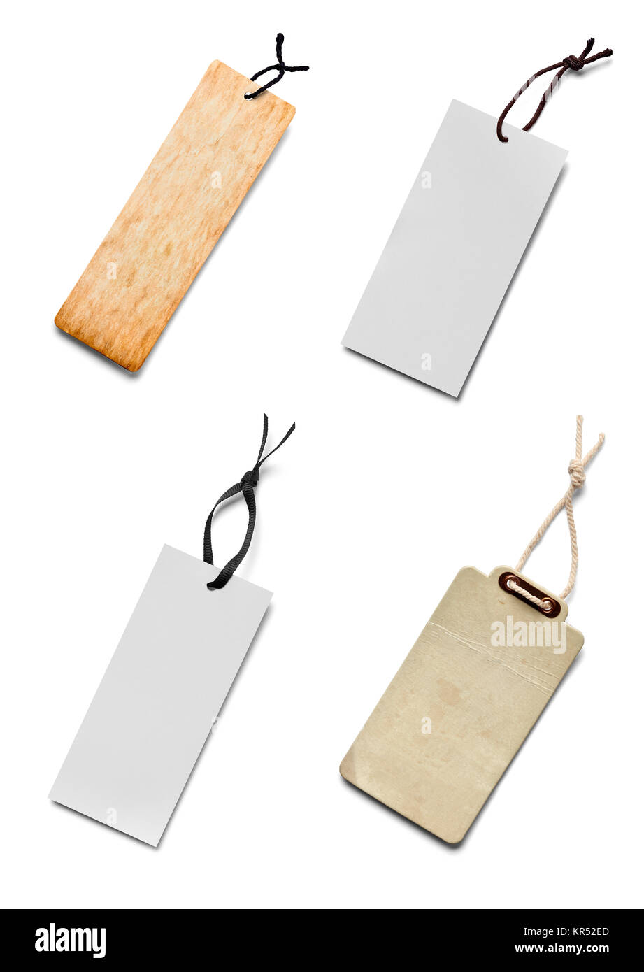collection of various price label notes on white background. each one ...