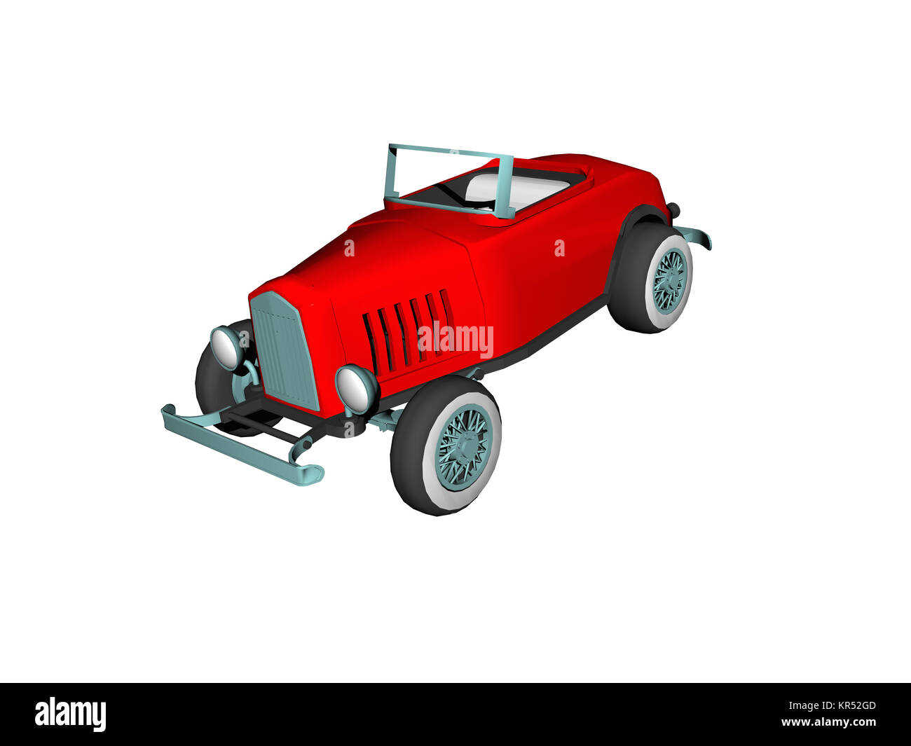Vintage red race car Cut Out Stock Images & Pictures - Alamy