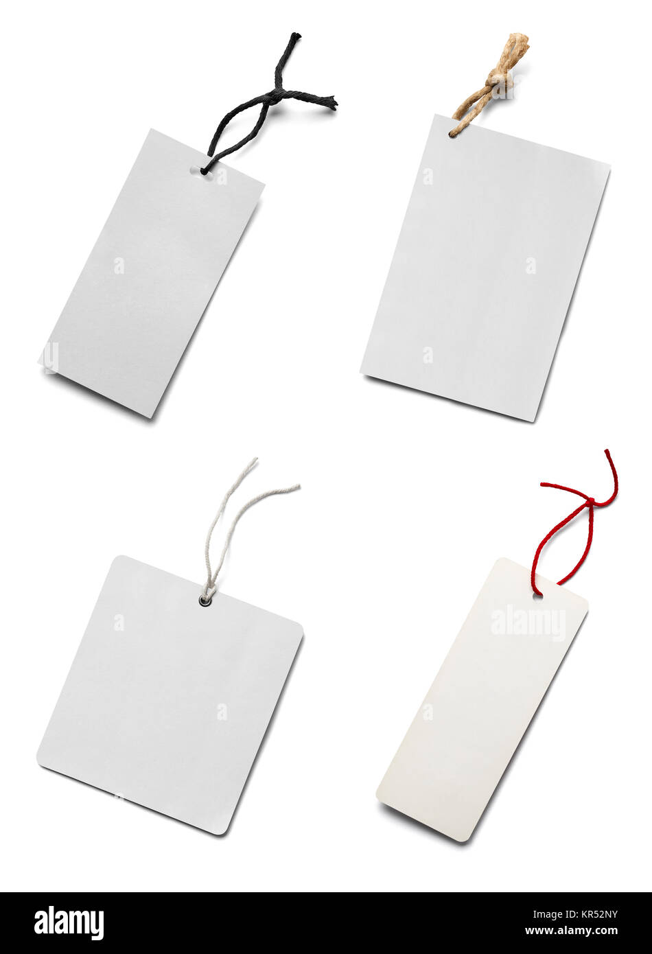 collection of various price label notes on white background. each one ...