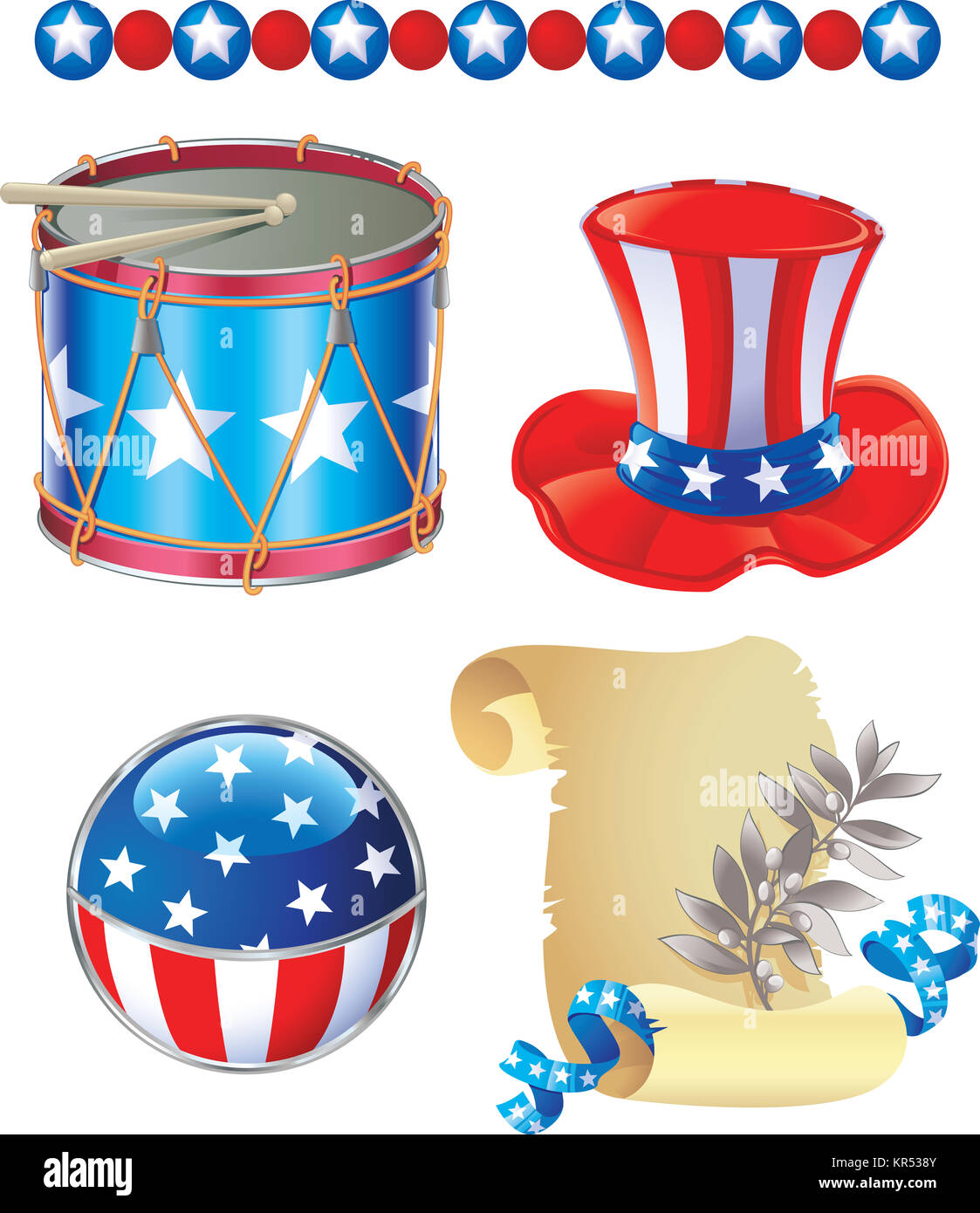Independence Day symbols Stock Photo - Alamy