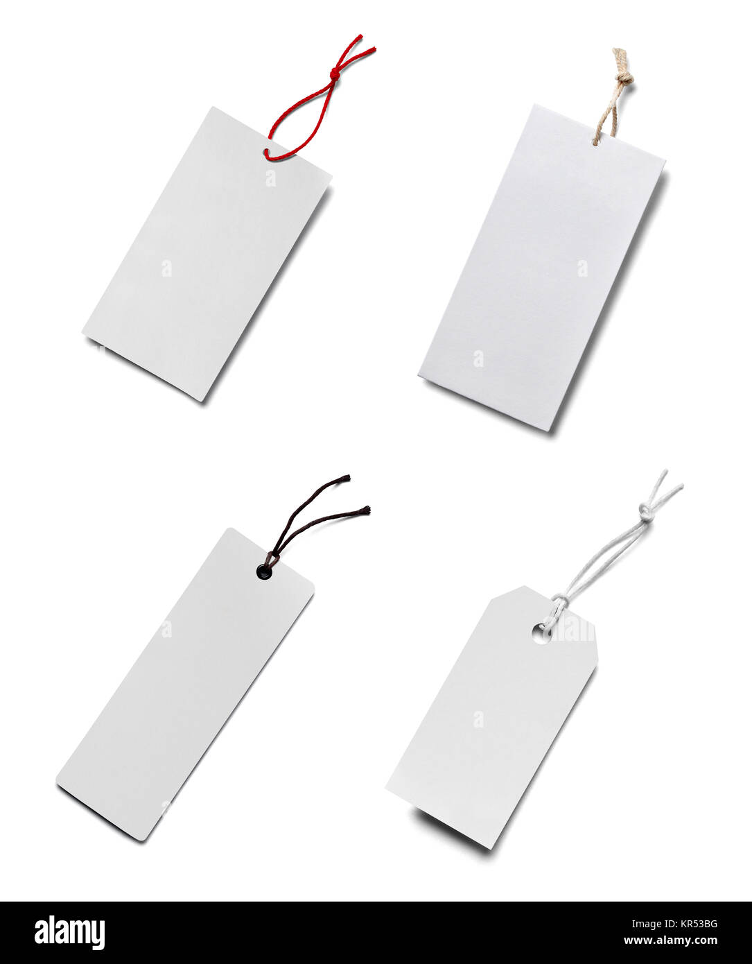 collection of various price label notes on white background. each one ...