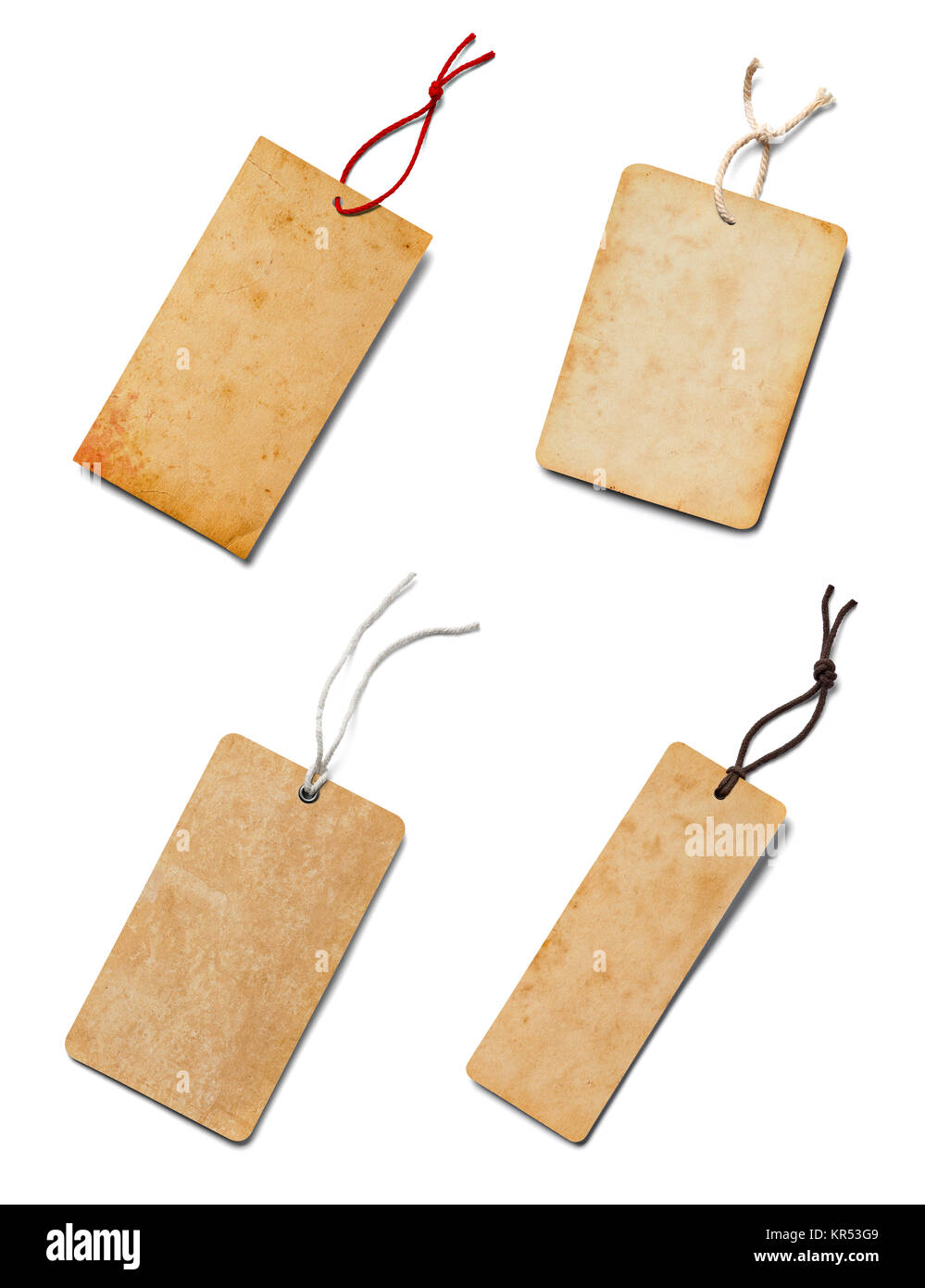 collection of various price label notes on white background. each one ...