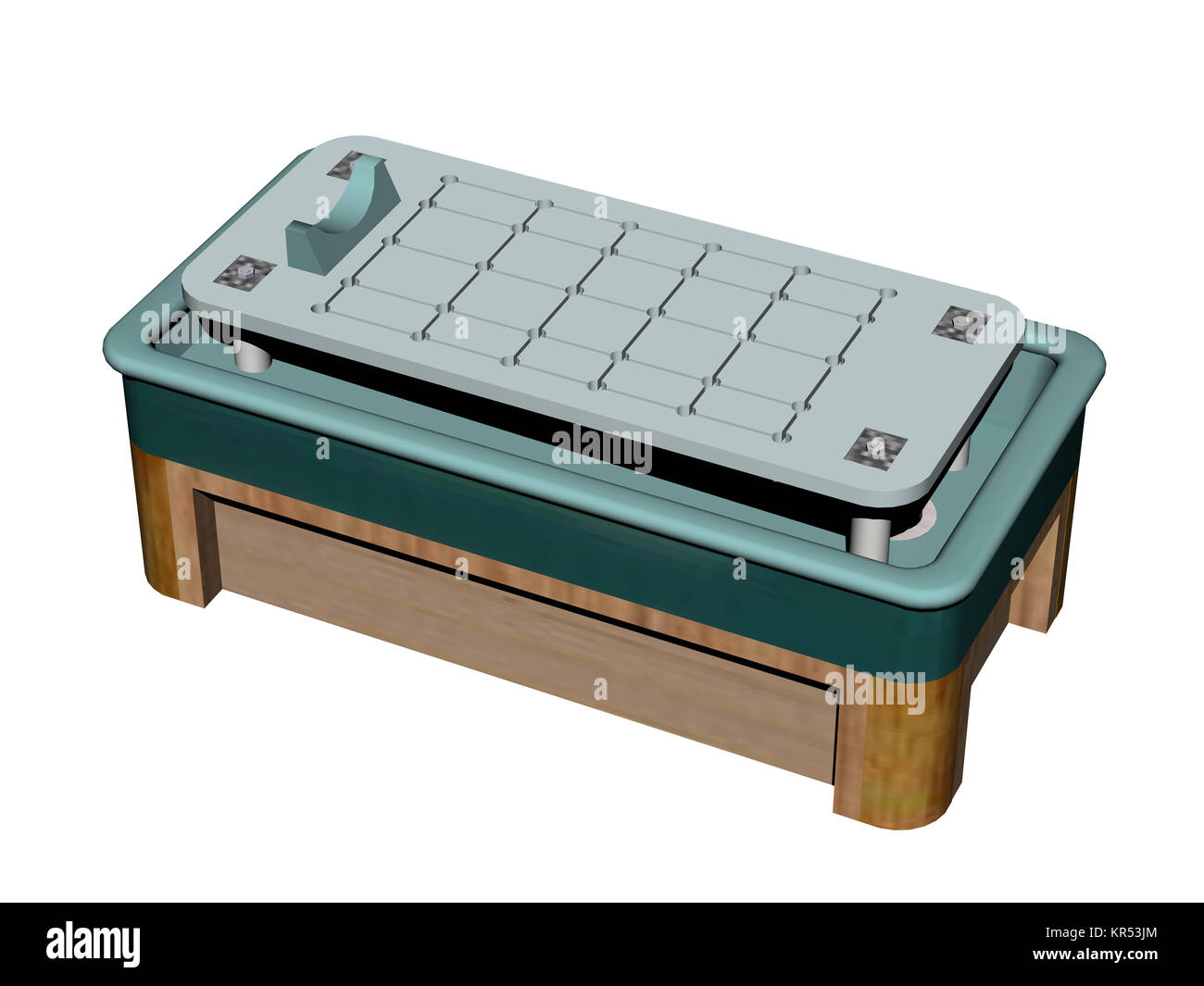rusty metal table released from morgue Stock Photo - Alamy
