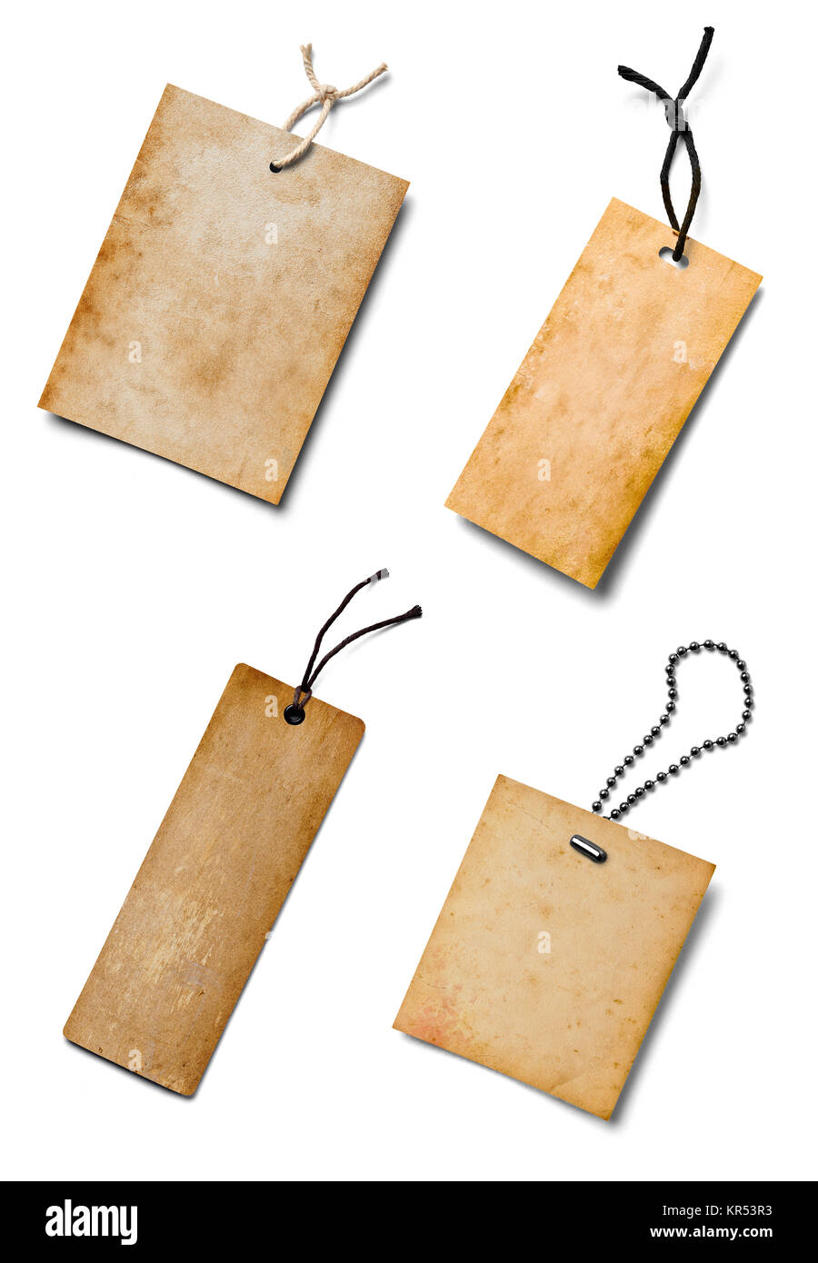 collection of various price label notes on white background. each one ...