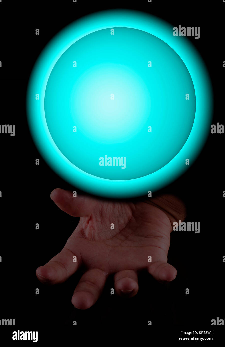 Magic sphere over hand hi-res stock photography and images - Alamy
