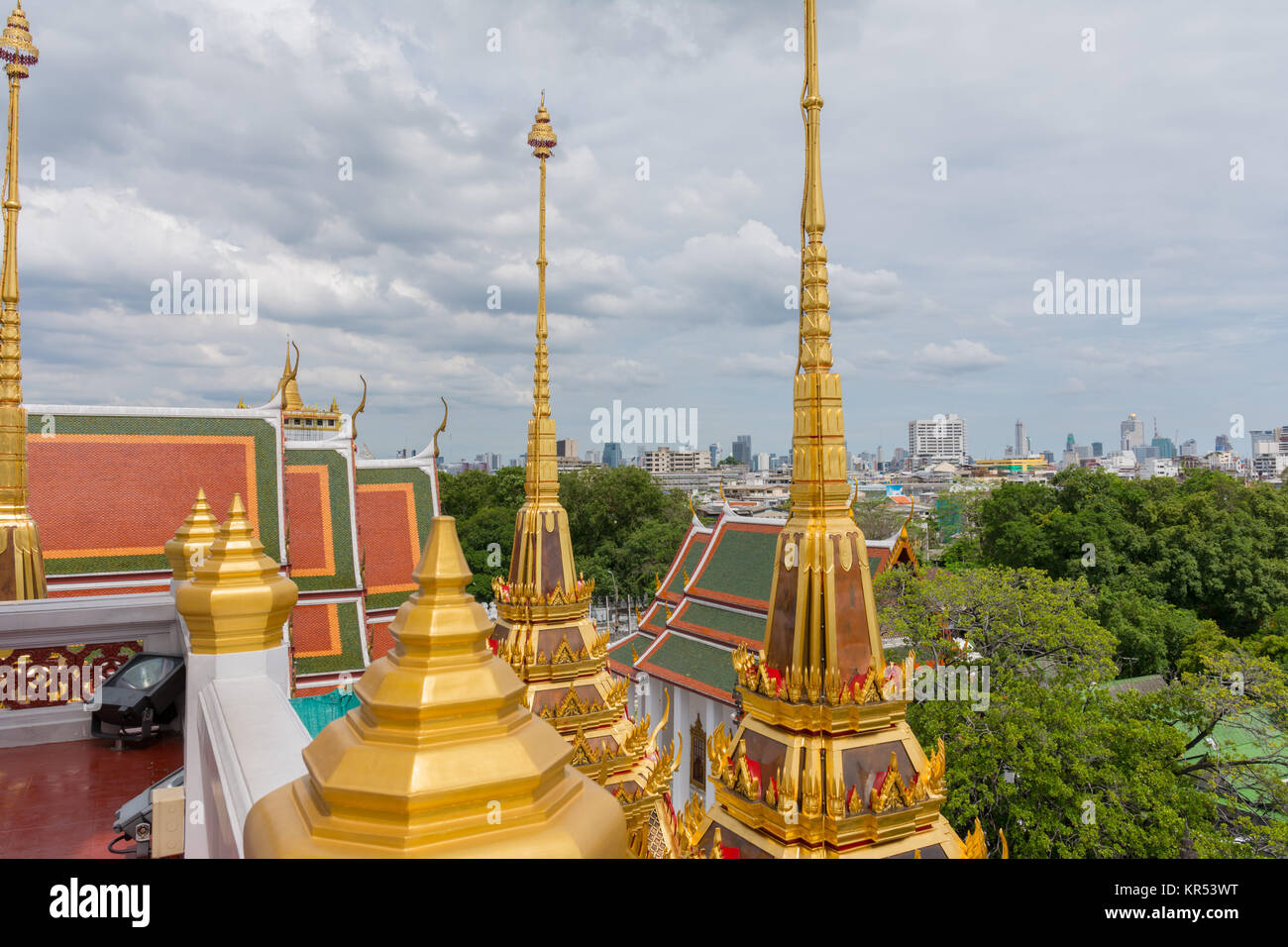 Wat Ratchanatdaram (Loha Prasat), Bangkok, Thailand Stock Photo - Alamy